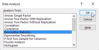 Descriptive Statistics In Excel Step By Step Tutorial