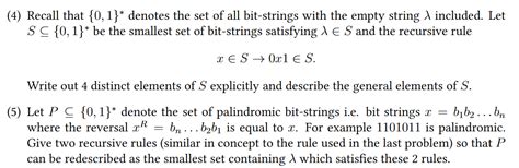 Solved 4 Recall That 01 ∗ Denotes The Set Of All