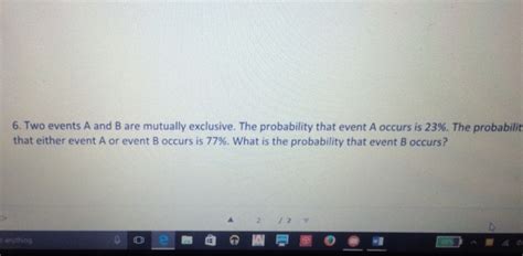 Solved Two Events A And B Are Mutually Exclusive The Chegg Com