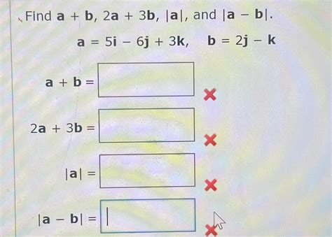solved find a b 2a 3b a ﻿and