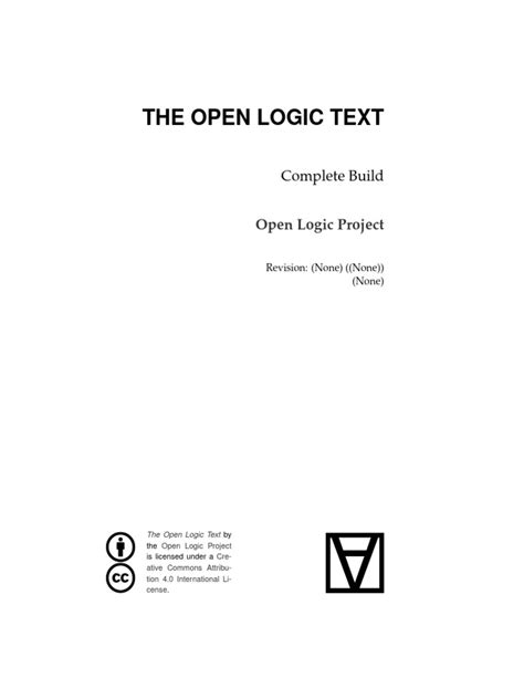Open Logic Complete Pdf Set Mathematics Function Mathematics