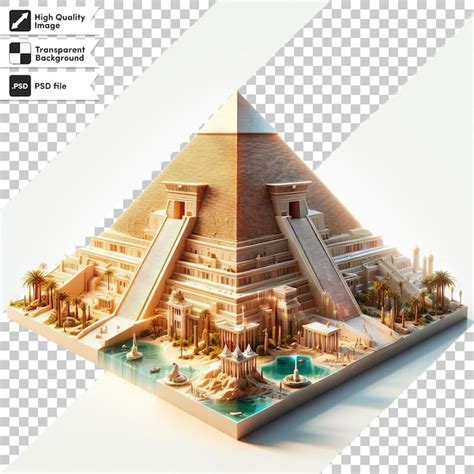 Premium Psd A Model Of A Pyramid With A Pyramid On It