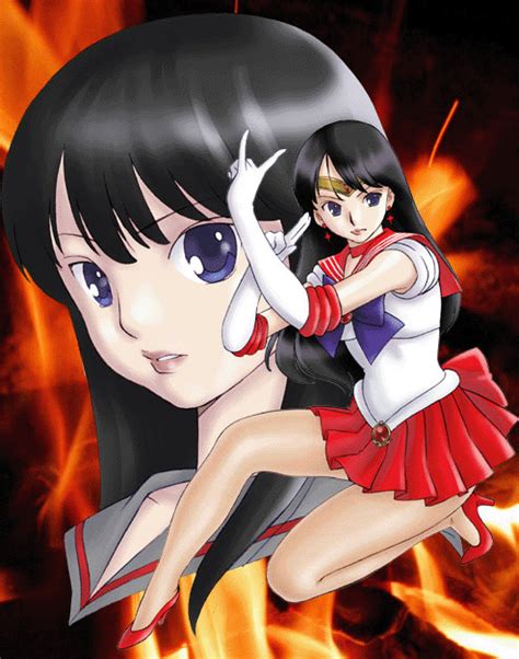 Hino Rei And Sailor Mars Bishoujo Senshi Sailor Moon Drawn By Uraharukon Danbooru