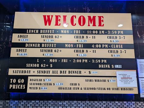 Menu At Buffet City Restaurant Sarasota