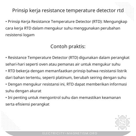 Prinsip Kerja Resistance Temperature Detector Rtd