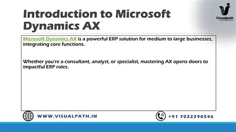 Ppt Dynamics 365 Online Course Microsoft Ax Training Visualpath