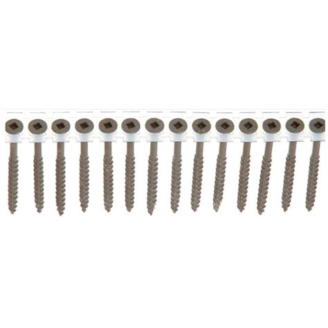 Senco 08d250w 8 Gauge 2 12 Inch Exterior Collated Decking Screws 800