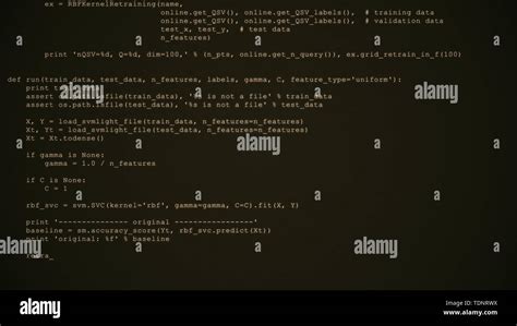 3d hacking code data flow stream on sepia screen with typing coding