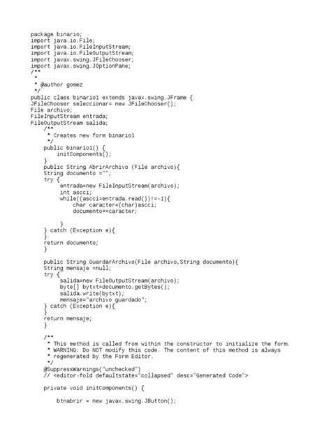 Abrir Y Guardar Archivo De Texto Txt Netbeans Pdf Java Programming