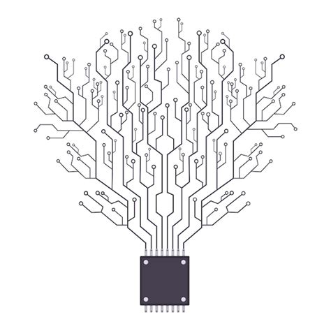 Matrice De Circuit Darbre De Branche Provenant Dun Cpu Ou Dun Centre