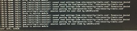linux cannot read settings from etc security nf permission