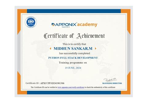 midhun sankar m on linkedin python fullstackdevelopment webdevelopment apponixacademy…