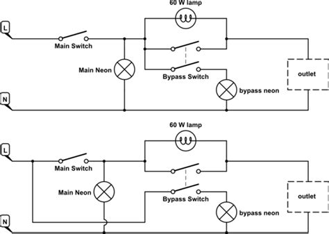 Switches Neon Indicator Lamp For A Bypass Switch Electrical Engineering Stack Exchange