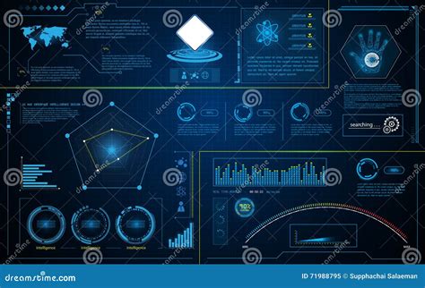 Abstract Hud Interface Intelligence Technology Innovation System