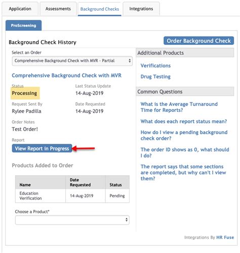 How To View A Pending Background Check Proscreening