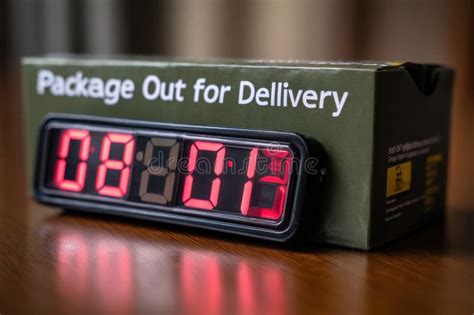 Countdown Timer Indicating Package Out For Delivery With Remaining Time