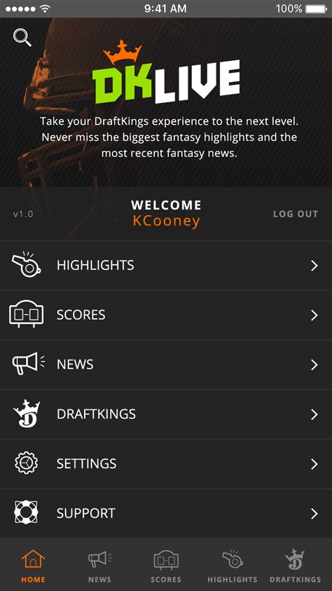 Draftkings Dk Live Mobile App On Behance