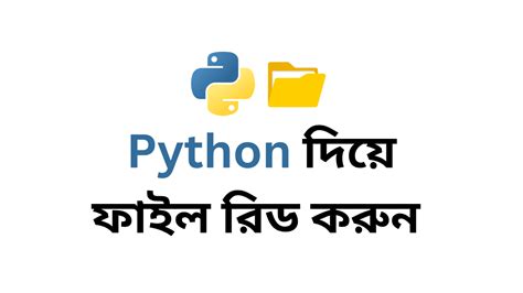 কীভাবে Python দিয়ে File Read করবেন