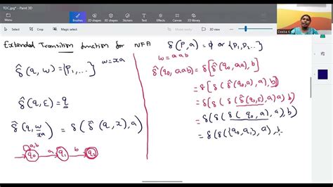 Nfa Expended Transition Function And Language Acceptance Youtube