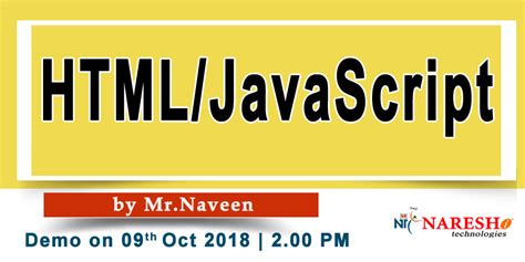 Html Javascript Training In Hyderabad Nareshit Online Training And