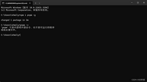 Nvm下载pnpm报‘pnpm‘ 不是内部或外部命令也不是可运行的程序 或批处理文件npm未眸憾 Gitcode 开源社区