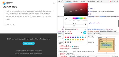 primary button is not accessible · issue 125 · momentum design