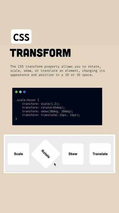 Css Transform Property In Details Css3 Transition Shorts Shortsfeed