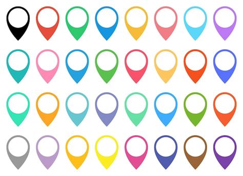 Premium Vector Location Pointer Pin Icon Vector Set Gps Location Pin