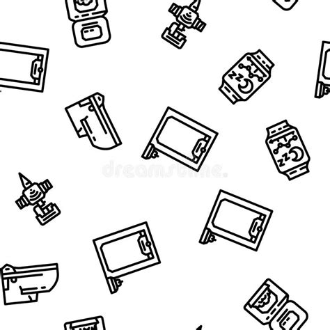 smart home control seamless pattern vector stock vector illustration