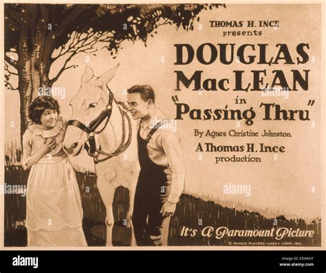 Passing Thru Aka Passing Through Us Poster From Left Madge Bellamy Douglas Maclean 1921
