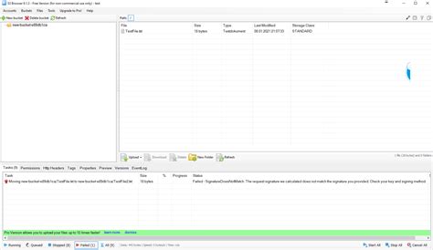 Rename Files With S3 Browser Or Other S3 Tools The Request Signature We Calculated Does Not