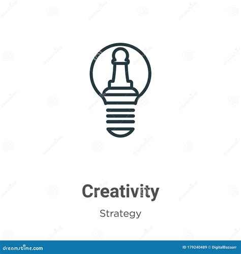 Creativity Outline Vector Icon Thin Line Black Creativity Icon Flat