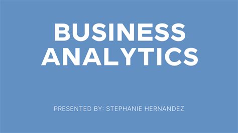 Business Analytics Blue Customizable Presentation Template Shutterstock