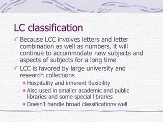 Library Of Congress Classification PPT