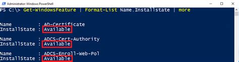 windows server list all installed roles and features using powershell