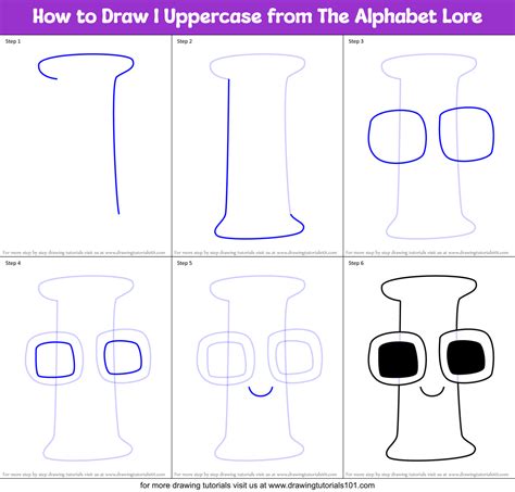 How To Draw I Uppercase From The Alphabet Lore The Alphabet Lore Step
