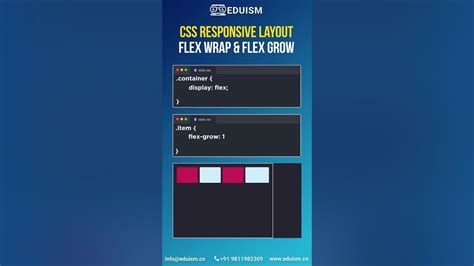 Css Responsive Layout Flex Wrap And Flex Grow Css Programminglanguage