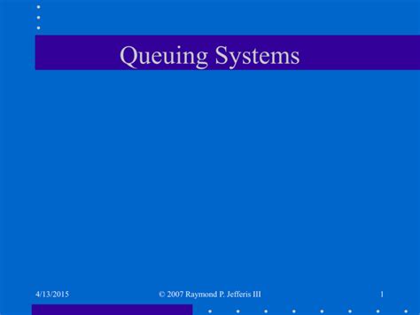 Queuing Systems