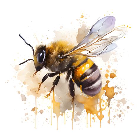 Watercolor Bumblebee Clipart Cute Garden Honey Bee Clipart Nursery
