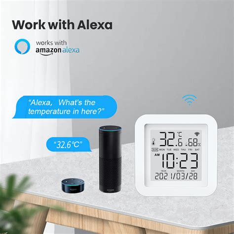 Tuya Wifi Temperature And Humidity Sensor Home Assistant For Smart Home Thermometer With Ir Remote