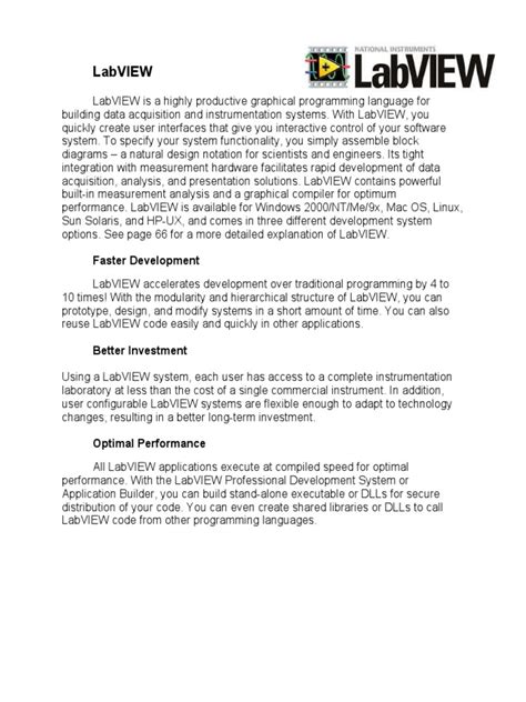 Lab View Pdf Integrated Development Environment Computer Programming