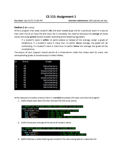 Asg1 115 Assignment 1 Cs 115 Assignment 1 Due Date Sep 30 Fr 1159 Pm Overdue