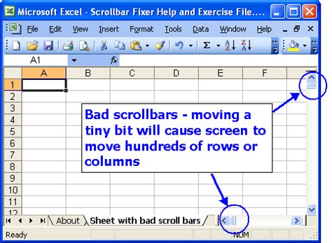 Fix Excel Worksheet Scrollbars