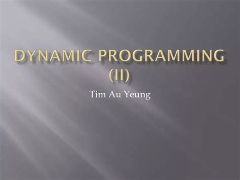 Ppt Mastering Dynamic Programming Techniques For Trees Powerpoint