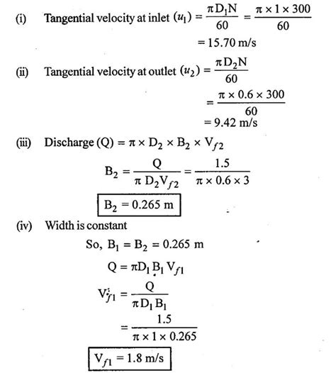 Previous Year Anna University Solved Problems Turbines Fluid