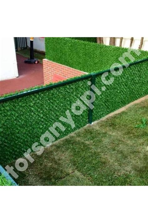 Torsan Çim Çit Dekoratif Yeşil Bahçe Çim Çiti Çimli Tel 48 Göz