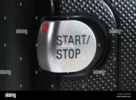 Start Stop Button Closeup Stock Photo Alamy
