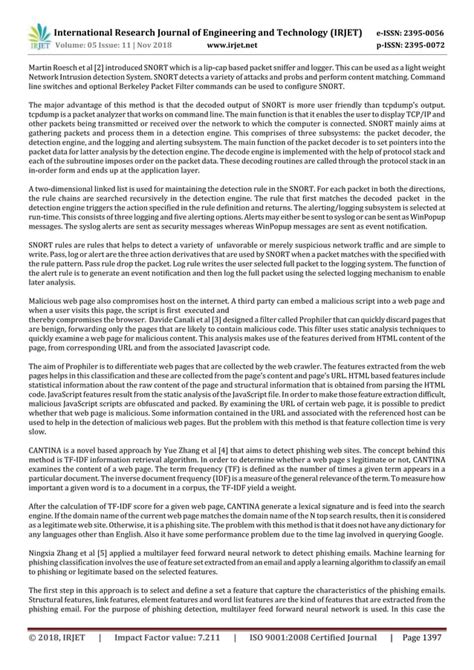 Irjet Survey On Phishing Attack Detection And Mitigation Pdf