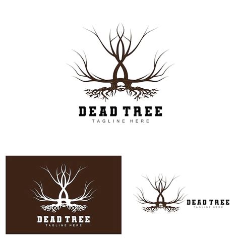 Premium Vector Tree Logo Design Dead Tree Illustration Wild Tree