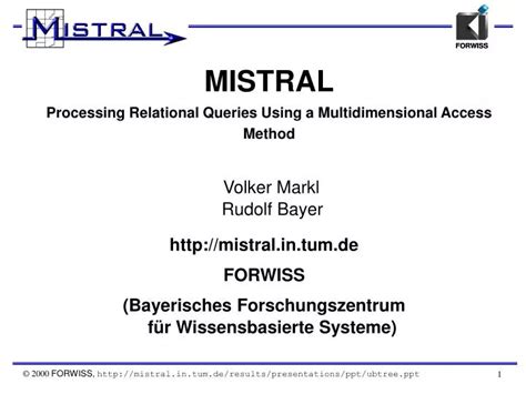 Ppt Mistral Processing Relational Queries Using A Multidimensional